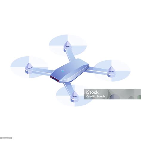 백색 배경에 비행 아이소메트릭 드론 사실적인 3d 쿼드로콥터 무인 항공기 일러스트 레이션 무인 항공기 아이콘 벡터 0명에 대한 스톡 벡터 아트 및 기타 이미지 Istock