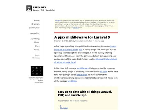 Laravel Pjax Laravel Themes And Templates