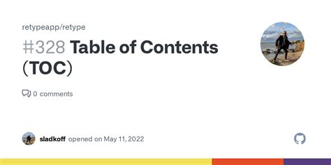 Table Of Contents Toc · Issue 328 · Retypeappretype · Github