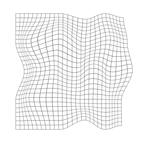 Premium Vector Distorted Square Grid Warped Mesh Texture Net With Curvatured Effect Chequered