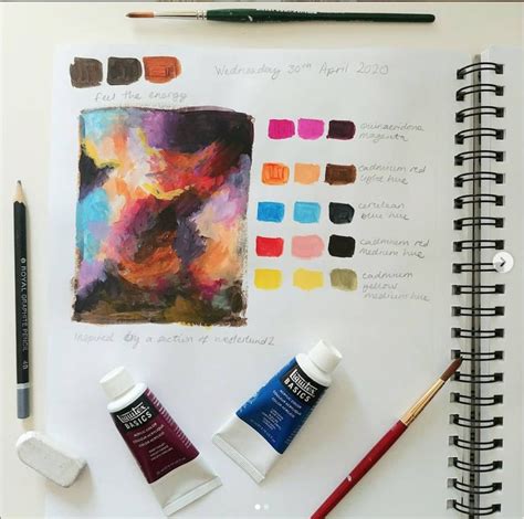 Mistri Maker Art Study Art Sketchbook Original Artwork Acrylic Art Paintingcolour Scheme Color