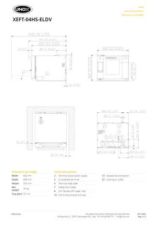 UNOX OVEN XEFT – 04HS- ELDV – Coldway Innovations Private Limited