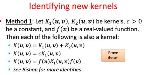 Solved Identifying New Kernels Method 1 Let Ki U V Chegg Com