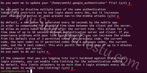 Ubuntu 20 04 Multi Factor Authentication Ayarları Sistem ve Network