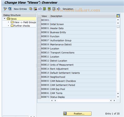 Rebdbe0003 Sap Tcode Be Views