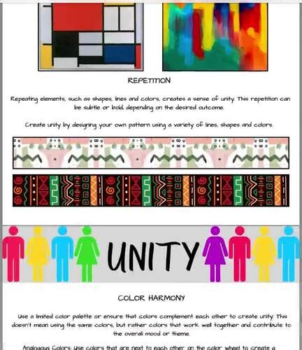 What Is Unity In Principles Of Design By Natalie Smith Art TPT