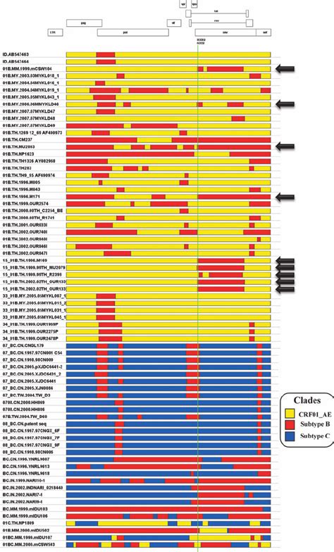 Genomic Structure Of 70 Hiv 1 Inter Subtype Recombinants Sampled In