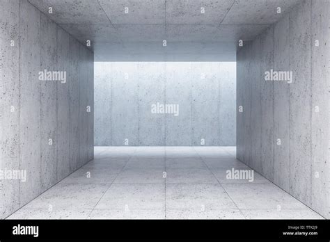 Blank Concrete Space Interior D Rendering Stock Photo Alamy