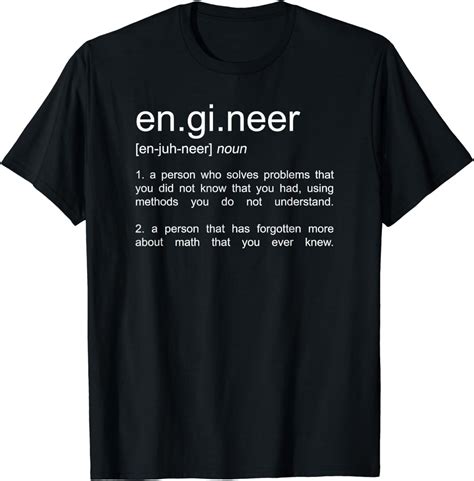 Engineer Funny Dictionary Definition T Shirt Walmart