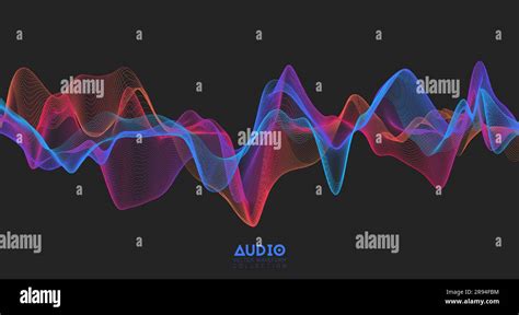 3d Audio Soundwave Colorful Music Pulse Oscillation Glowing Impulse