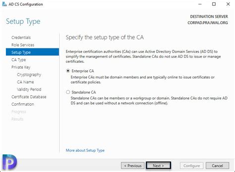 Install Enterprise Root Certificate Authority