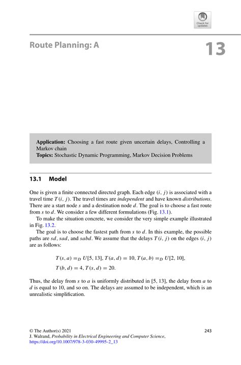 PDF Route Planning A
