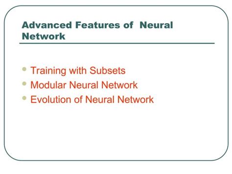 Neural Networkssingle Layer Feed Forward Ppt