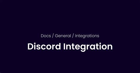 Discord Integration