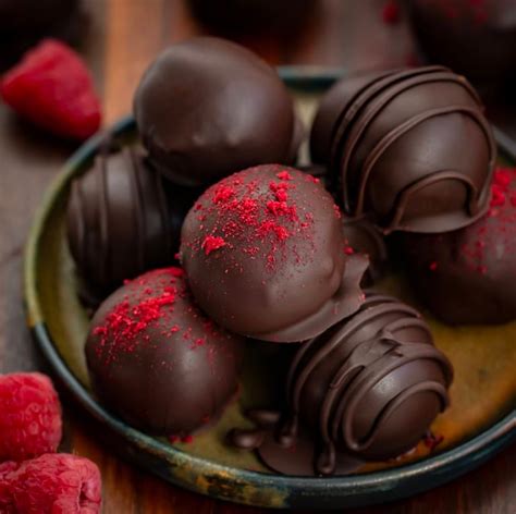 Chocolate Raspberry Truffles I Am Baker