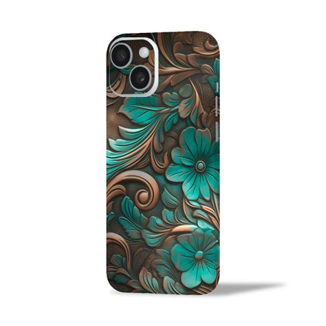 Copper Patina Iphone 15 Skin Ko Custom Creations