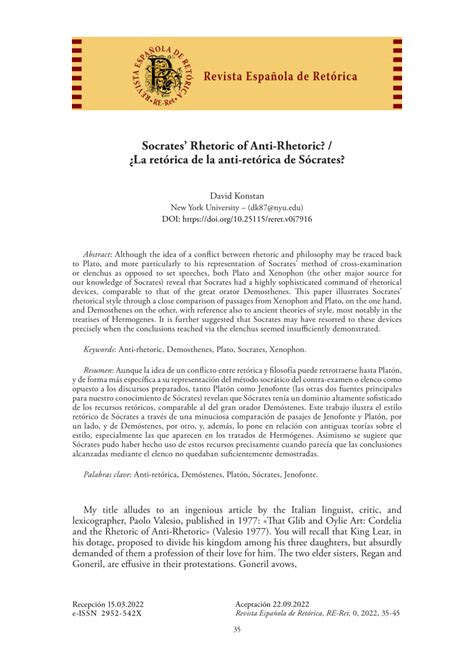 Pdf Socrates Rhetoric Of Anti Rhetoric
