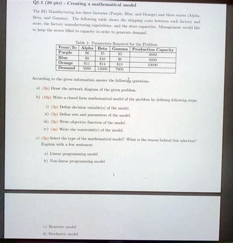 Solved Texts Q11 20 Pts Creating A Mathematical Model The Eg
