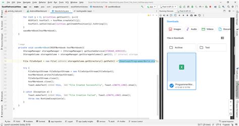 How To Create Excel File From Listview Data And Save It In Download Directory From Your Android