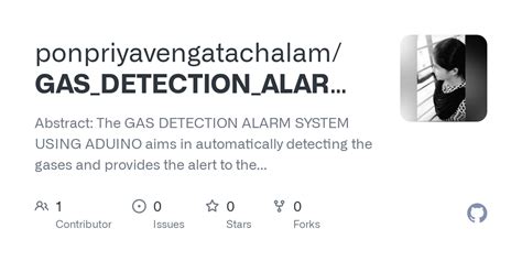Github Ponpriyavengatachalam Gas Detection Alarm System Tinkercad Abstract The Gas Detection