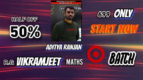 rg vikramjeet app maths live vod batch coupon code aditya ranjan