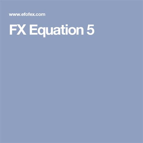 Fx Equation 5 Math Equation Software