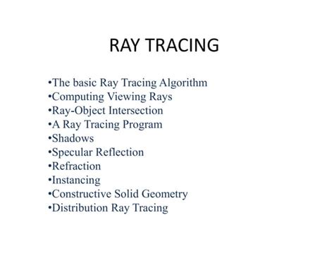 ray tracing pdf