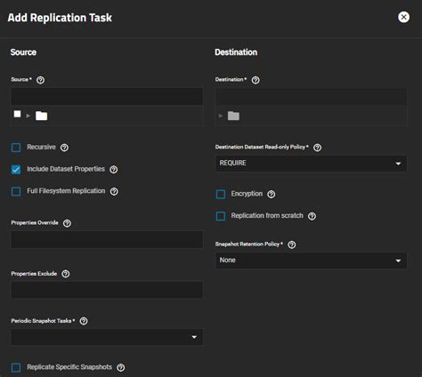 Replication Task Screens Truenas Documentation Hub