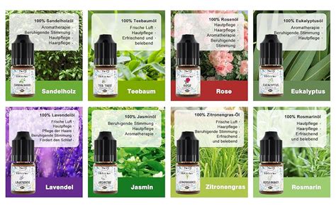 Ätherische Öle Set 16 Aromatherapie Essential Oils 100 Naturrein Kerzen Duftöl Lavendel
