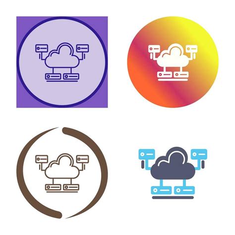 Cloud Database Vector Icon 34537964 Vector Art At Vecteezy
