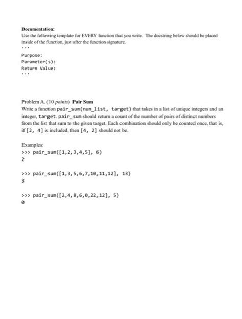 Solved Documentation Use The Following Template For Every