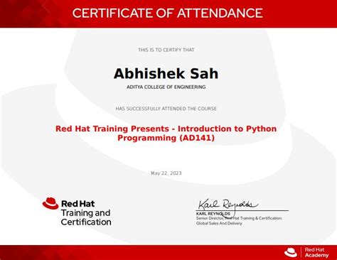 Abhishek Sah On Linkedin Pythonprogramming Redhatacademy