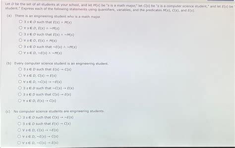 Solved Let D Be The Set Of All Babes At Your Babe And Chegg Com