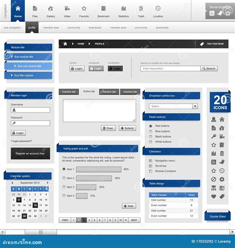 Web Website Element Design Template Stock Vector Illustration Of Good Group 17033292