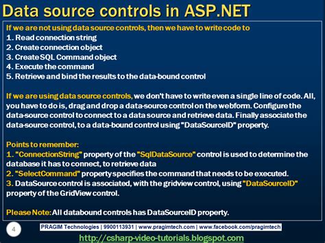 Sql Server Net And C Video Tutorial Part 2 Data Source Controls