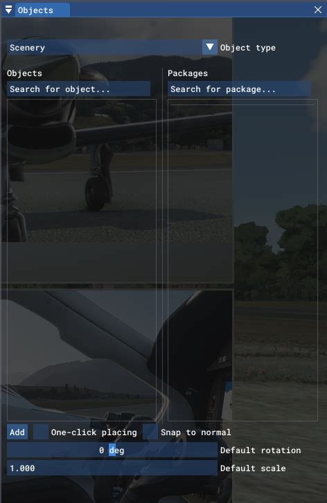 scenery objects empty airports and sceneries msfs devsupport