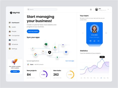 Sync Uxui Dashboard Design Of The Crm Platform By Outcrowd On Dribbble