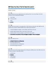 IBM Security Cloud Pak For Security Level Quiz July Pdf IBM Security Cloud Pak For