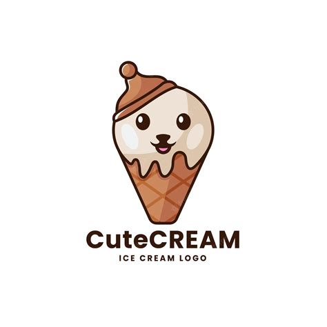 Premium Vector Cute Ice Cream Logo Illustration With Hat