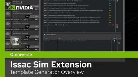 isaac sim omniverse extension template generator overview omniverse 2020 nvidia on demand