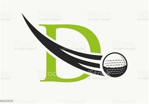 편지 D 골프 디자인 템플릿 하키 스포츠 아카데미 간판 클럽 심볼 Championship에 대한 스톡 벡터 아트 및 기타 이미지 Championship 경기 스포츠