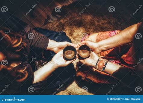 Cacao Ceremony Heart Opening Medicine Ceremony Space Stock Image