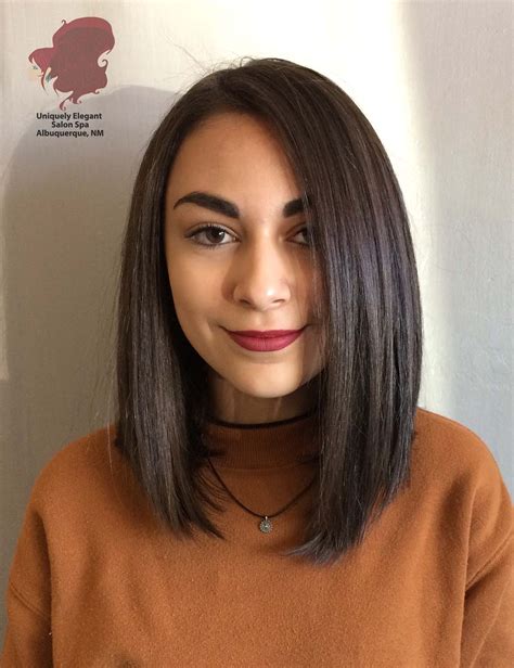 Long Angled Bob Haircuts