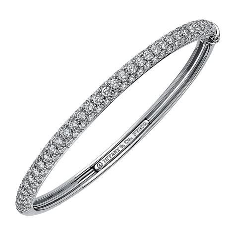 Tiffany And Co Diamond Platinum Bangle Bracelet At 1stdibs Tiffany