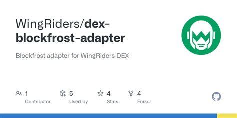 Github Wingriders Dex Blockfrost Adapter Blockfrost Adapter For