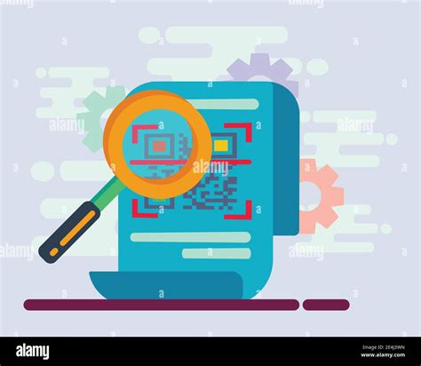 Scan Qr Code On Invoice Concept Vector Illustration Stock Vector Image Art Alamy