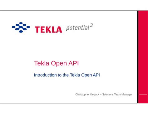 Pdf 01 Introduction To The Tekla Open Api Dokumentips