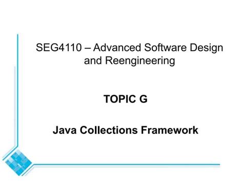Topic G Javacollections Frameworkppt