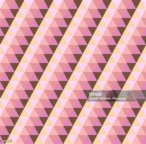 삼각형 패턴입니다 기하학적 추상 질감 배경입니다 핑크 브라운과 사탕 파스텔 색상입니다 벡터 일러스트 레이 션 갈색에 대한 스톡 벡터 아트 및 기타 이미지 Istock