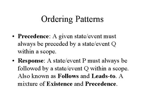 specification patterns early taxonomy for property specifications safety